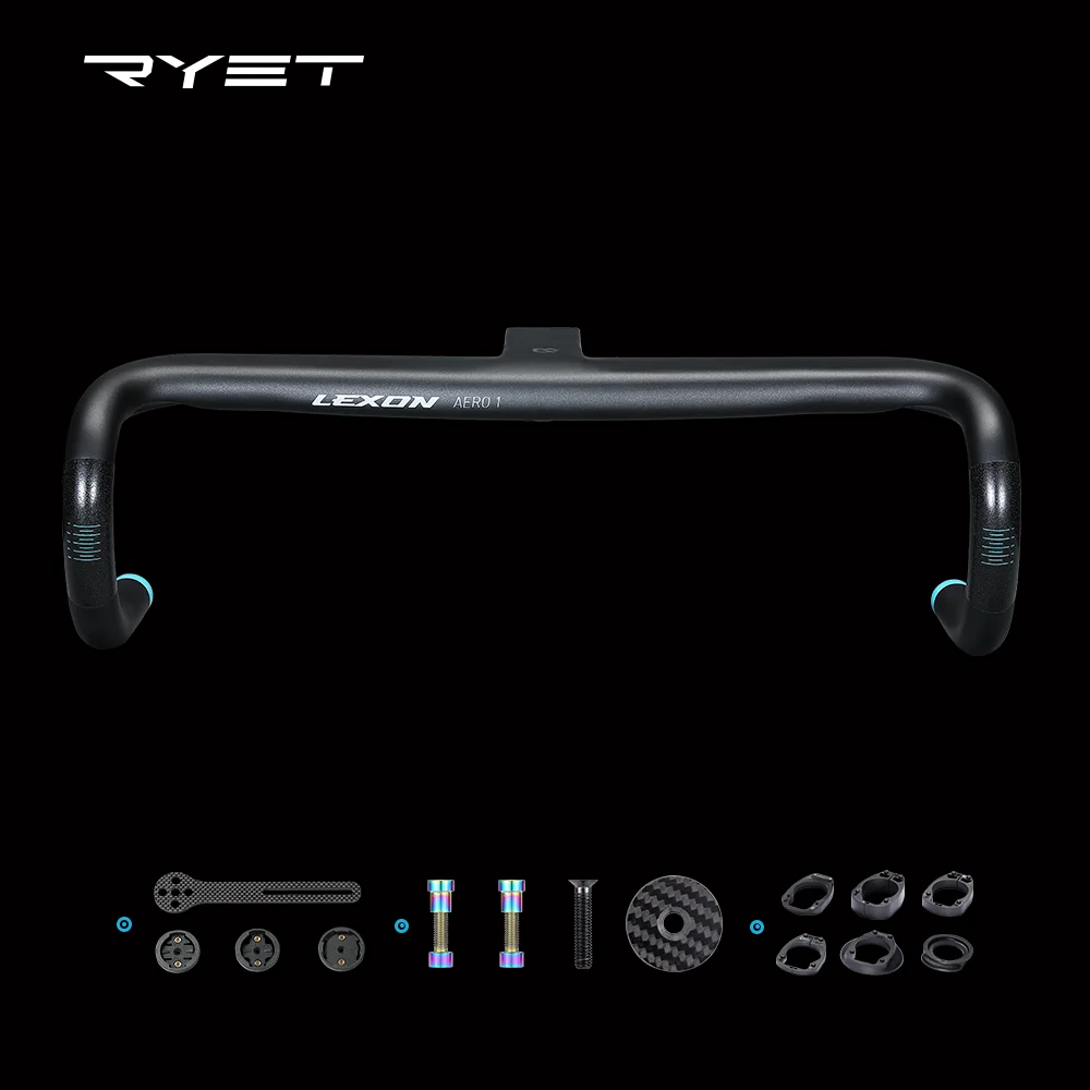 RYET AERO Carbon Handlebar Integrated Road For Bicycle With Spacers Set ...