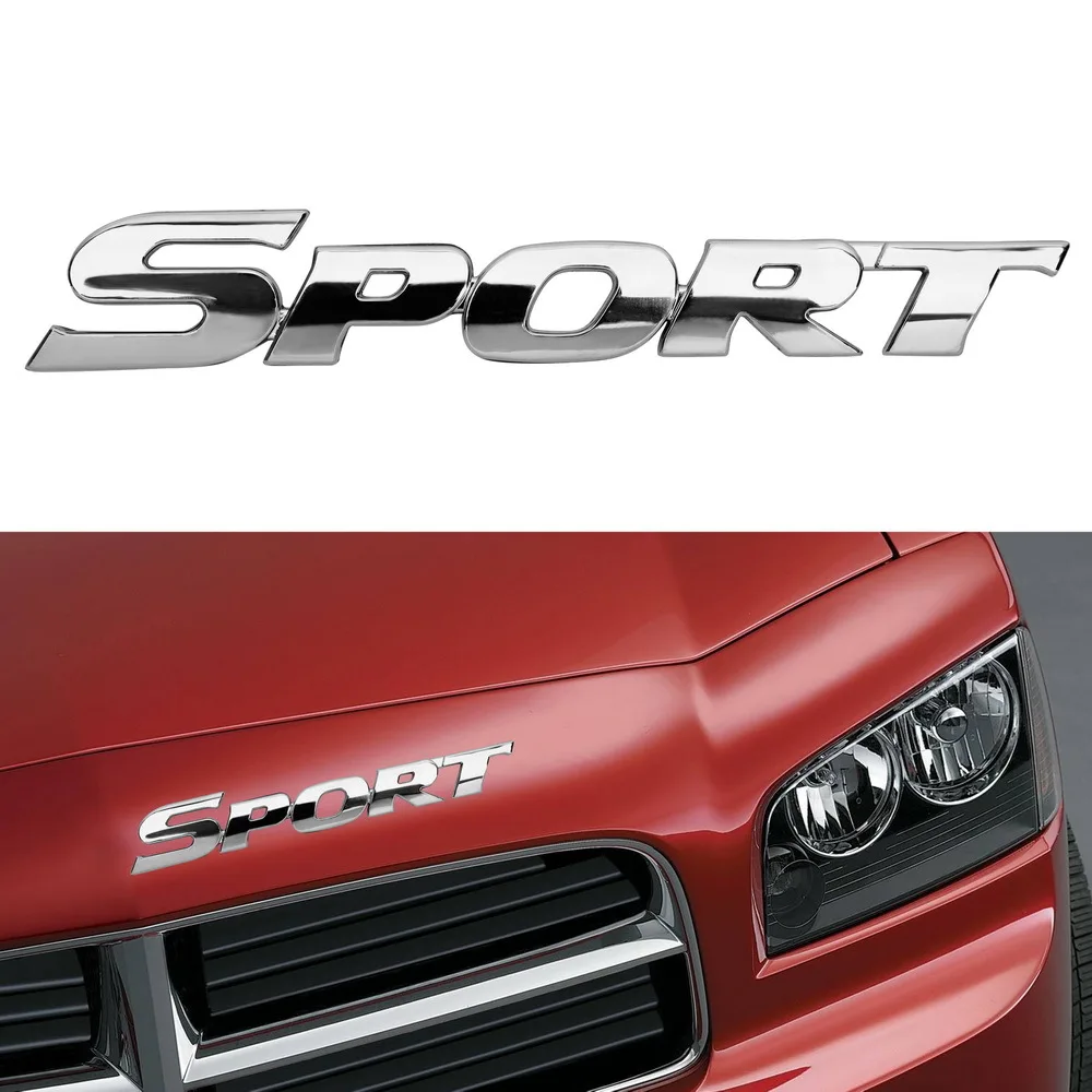 3D Chrome Car Letters Logo Metal SPORT Emblem Badge Sport Stickers Car ...