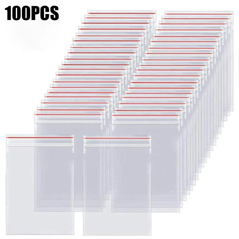 100pcs-Self-Seal-Bags-Resealable-Packaging-Bag-Clear-Sealed-Plastic ...