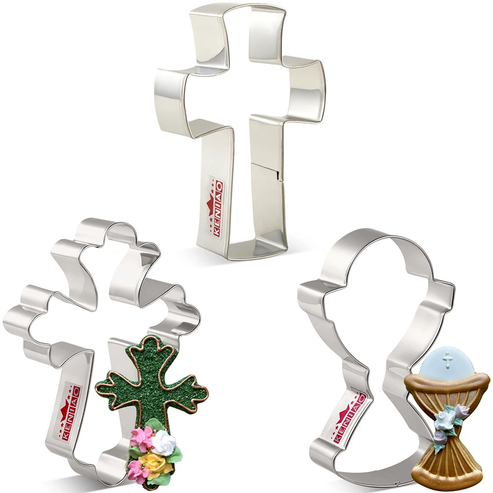 Keniao Holy Cross Chalice Cookie Cutter - Religion Christian Baptism ...
