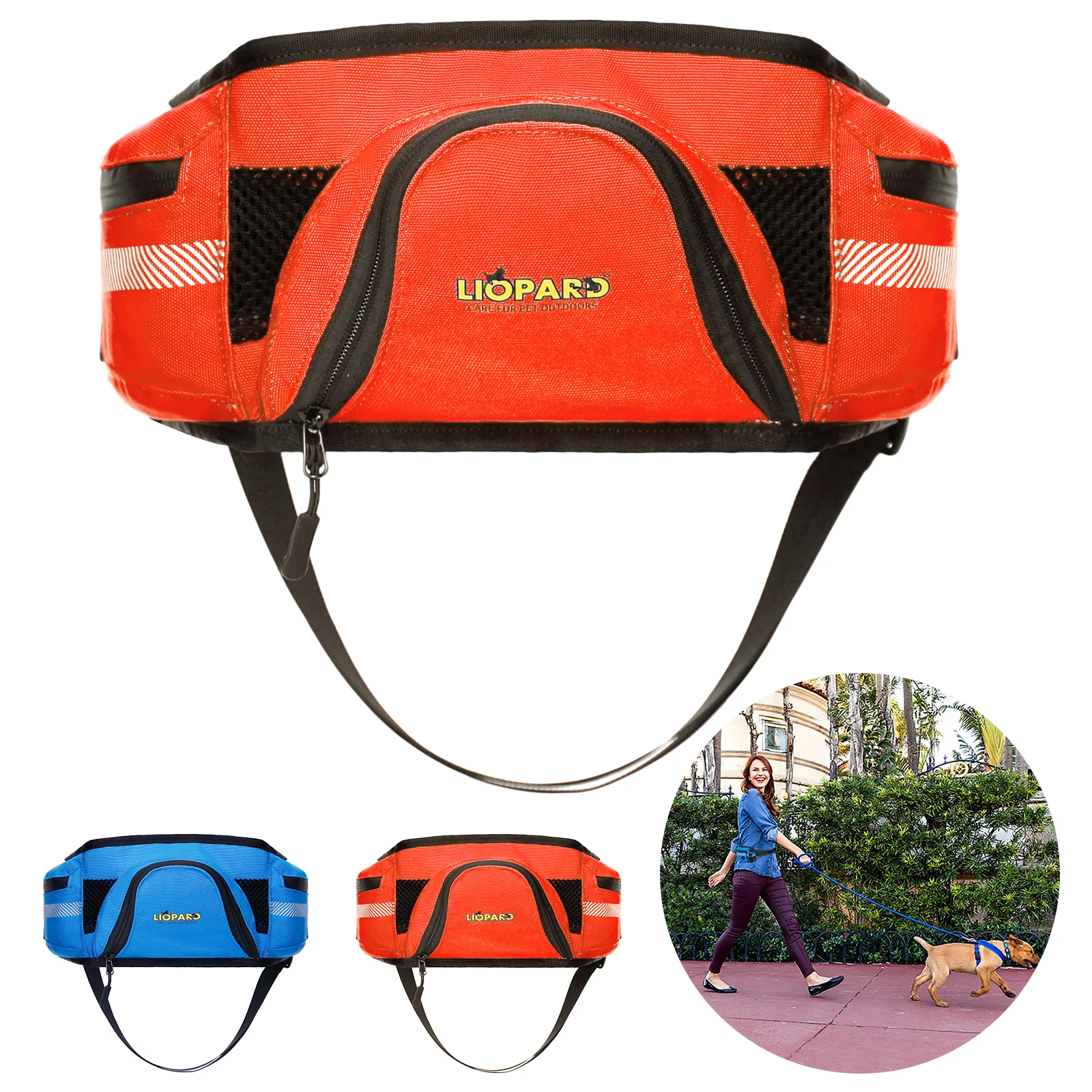 Sports Waist Pack Traction Dog Leash Kit Outdoor Running Walking Pet ...
