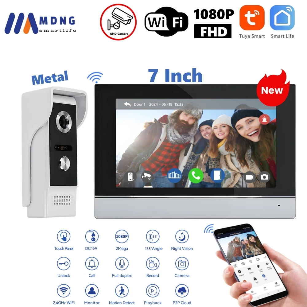 7-Inch-Smart-Video-Intercom-Tuya-1080P-Wireless-Houses-Doorbell-Camera ...