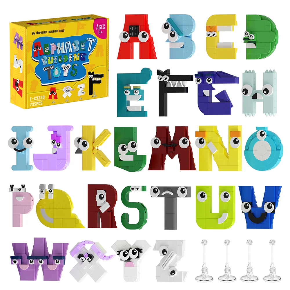 Colorful-Cartoon-Alphabet-Letter-Lore-Building-Block-Kit-Uppercase-ABC ...