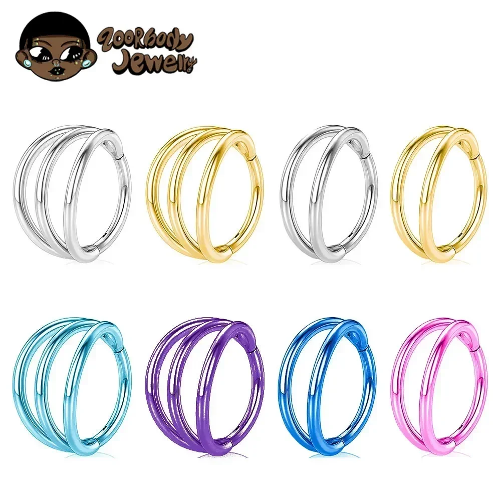 ASTM-F136-Titanium-3-Layer-Hinged-Septum-16G-18G-Nose-Ring-Nose ...