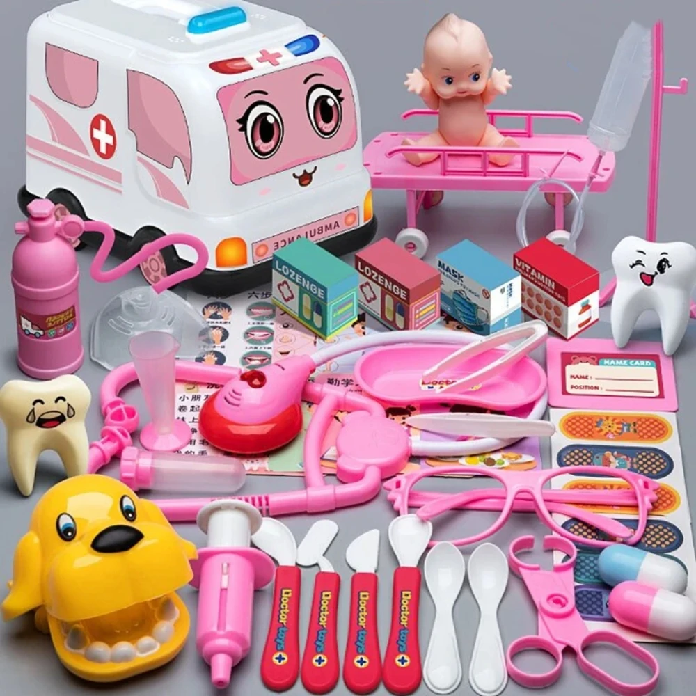 Doctor-Toy-Set-Wooden-Simulation-Play-House-Nurse-Dental-Kit ...