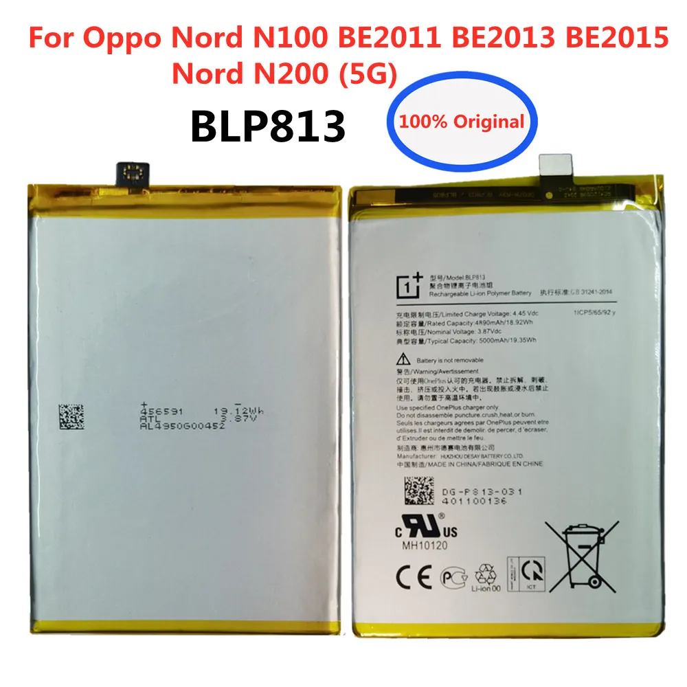 Bater-a-Original-BLP813-de-alta-calidad-para-Oppo-Nord-N100-BE2011 ...