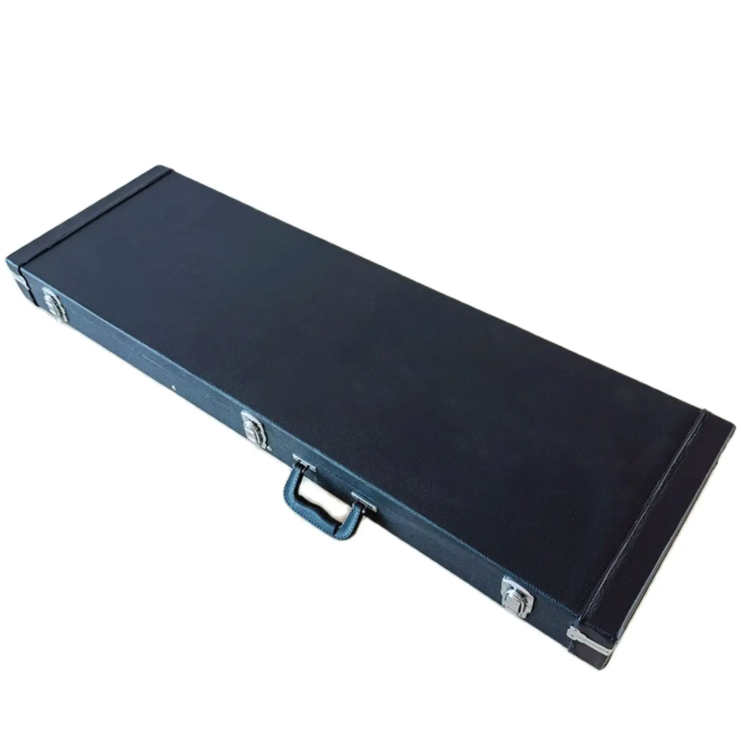 Rectangle-Wood-Guitar-Hardcase-Black-Electric-Case-Cover-Stainless ...