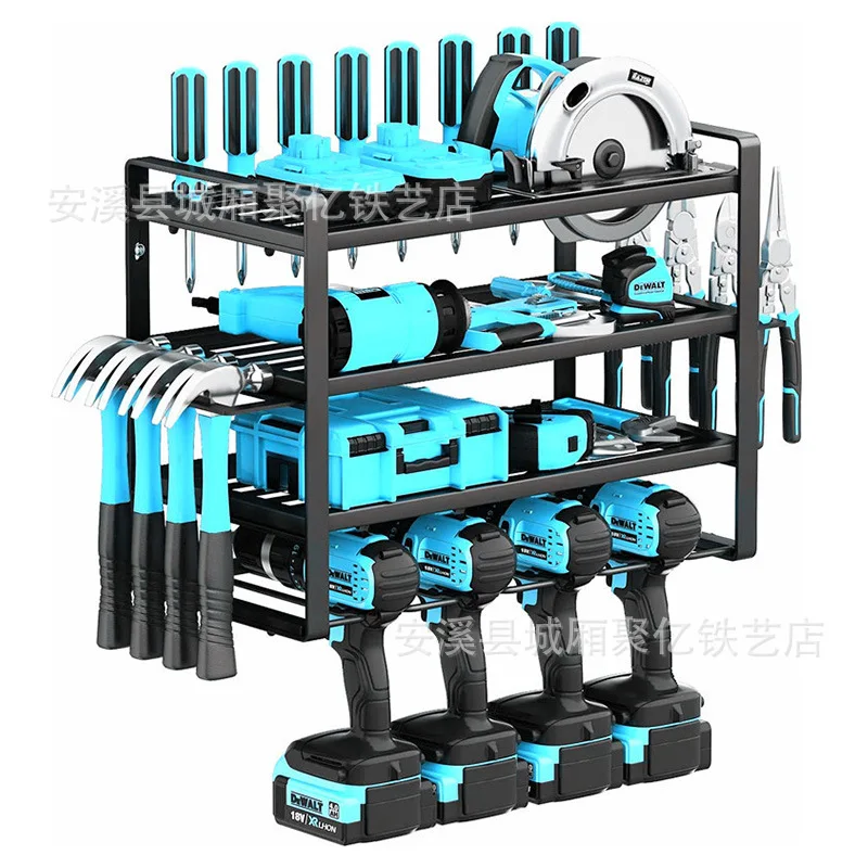Tool-Rack-Storage-Rack-Wall-mounted-Wall-Shelf-Garage-Organizer-Iron ...