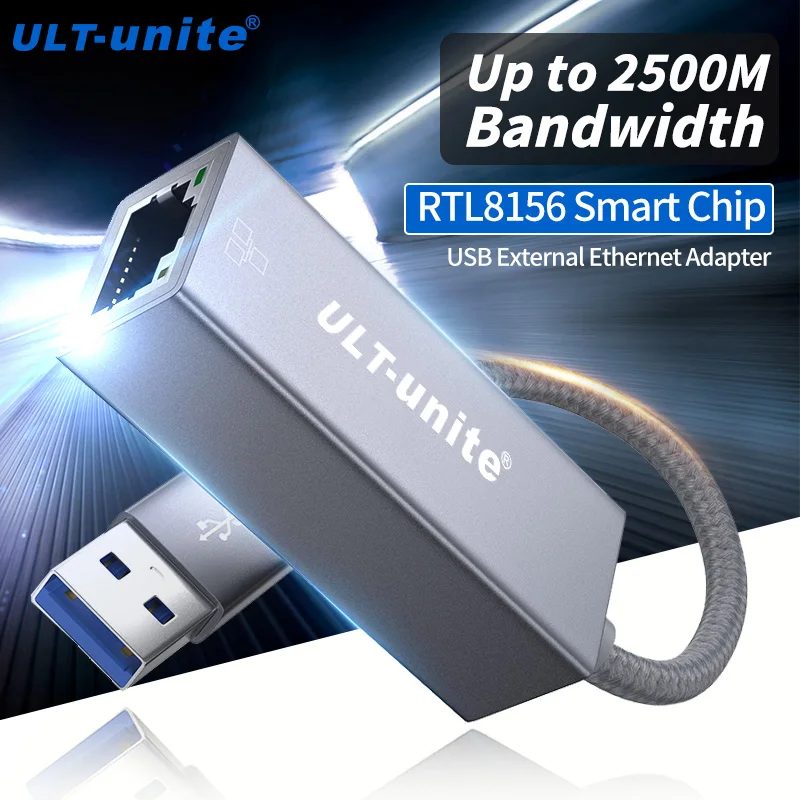 Fast 2 5GB Ethernet Adapter USB C to RJ45 Converter USB 3.0 A to ...