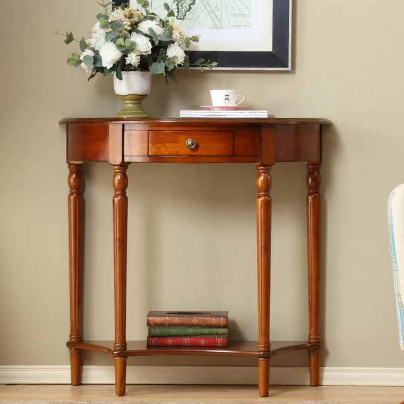 European-style-Solid-Wood-Console-Table-with-Drawer-Porch-Table-Hallway ...