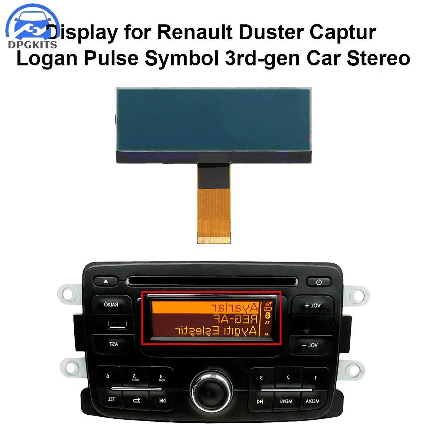 DPGKITS 1 Pcs LCD Display Car Radio Stereo For Renault Duster Dacia ...