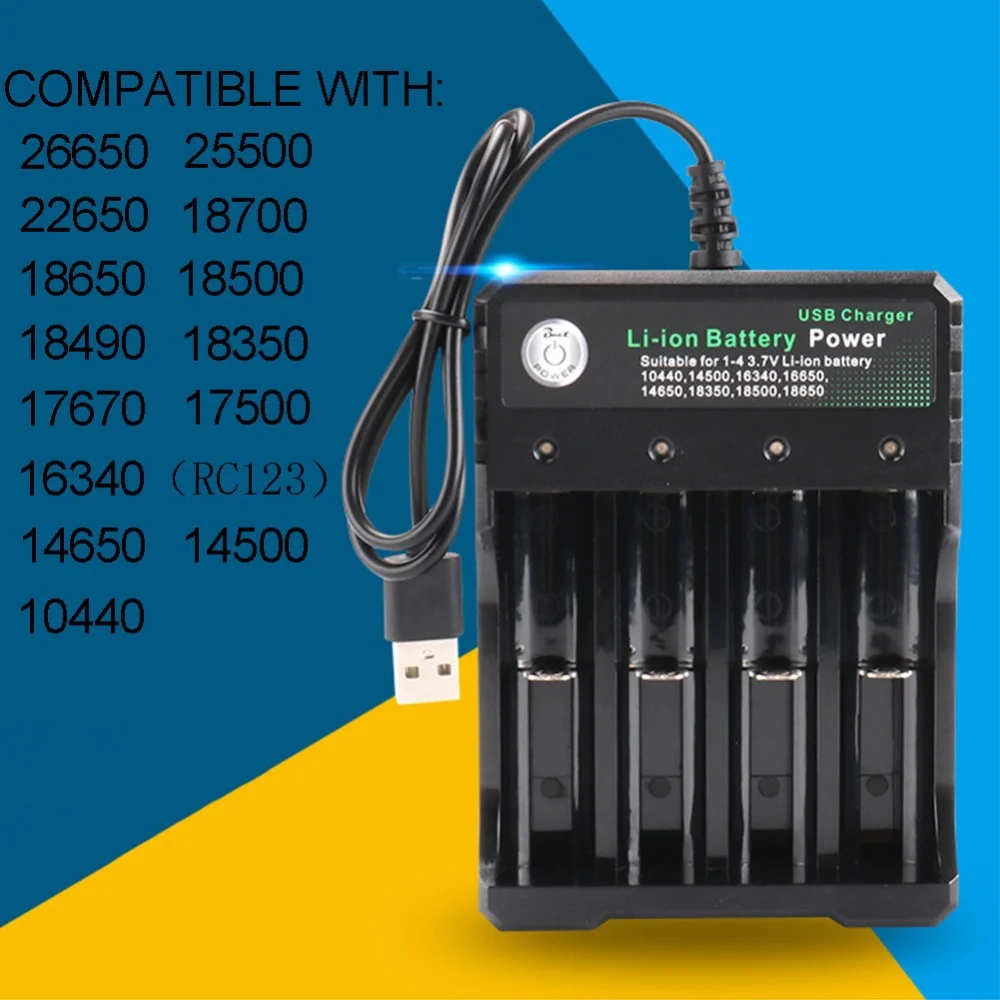 Cargador de batería de iones de litio de 4,2 V 18650, carga USB ...