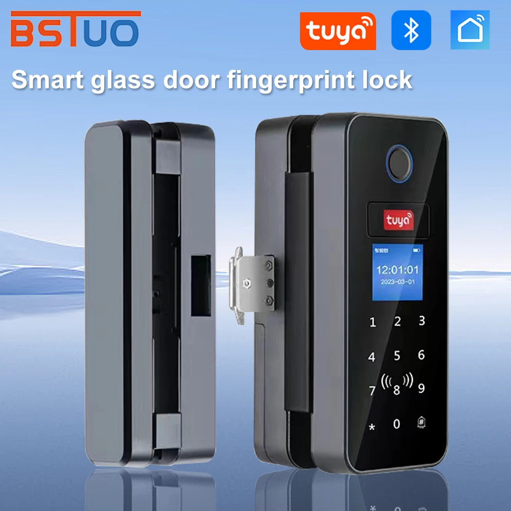 Double-Hook-Smart-Glass-Door-Lock-Wooden-Sliding-Door-Tuya-App ...
