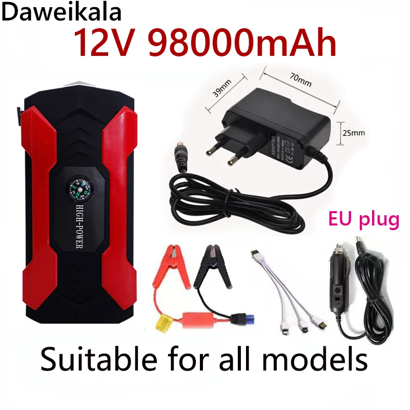 Car Jump Starter Starting Device Battery Power Bank 12V98000mAh ...