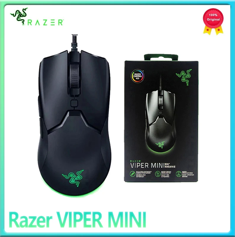 Mini-mouse-gamer-Razer-viper-original-com-fio-8500dpi-sensor-ptico-luz ...