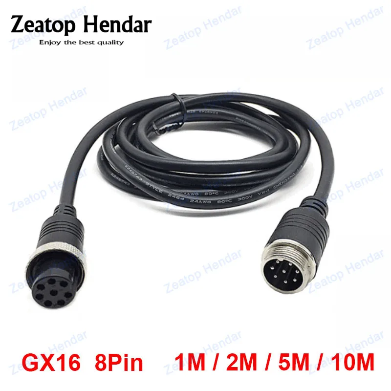 1Pcs-1M-2M-5M-10M-GX16-8Pin-Male-Female-Extension-Aviation-Cable-GX-16 ...