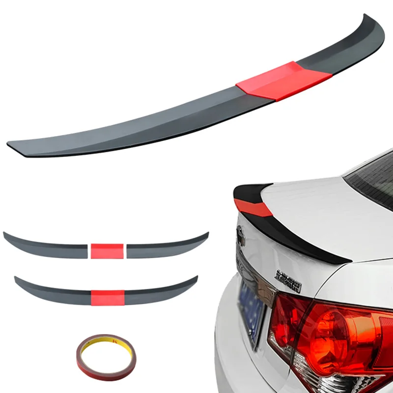 3PCS-universal-Car-Spoiler-ABS-Trunk-Tail-Rear-Wing-Spoiler-115-125cm ...
