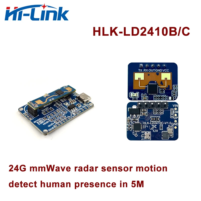 Hi Link Mini Size LD2410 5V 24G mmWave Human Presence Radar Sensor ...