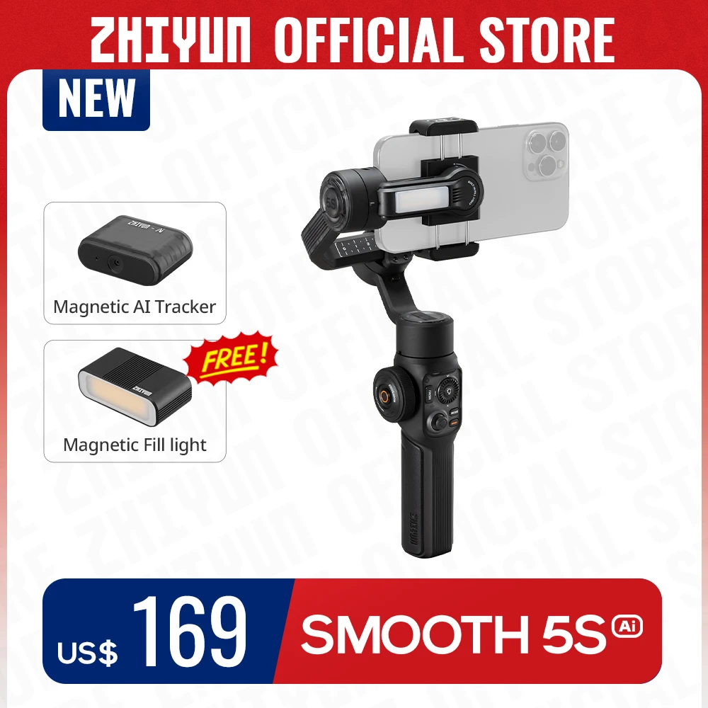 ZHIYUN-Official-SMOOTH-5S-AI-Tracking-Gimbal-for-Smartphone-3-Axis ...
