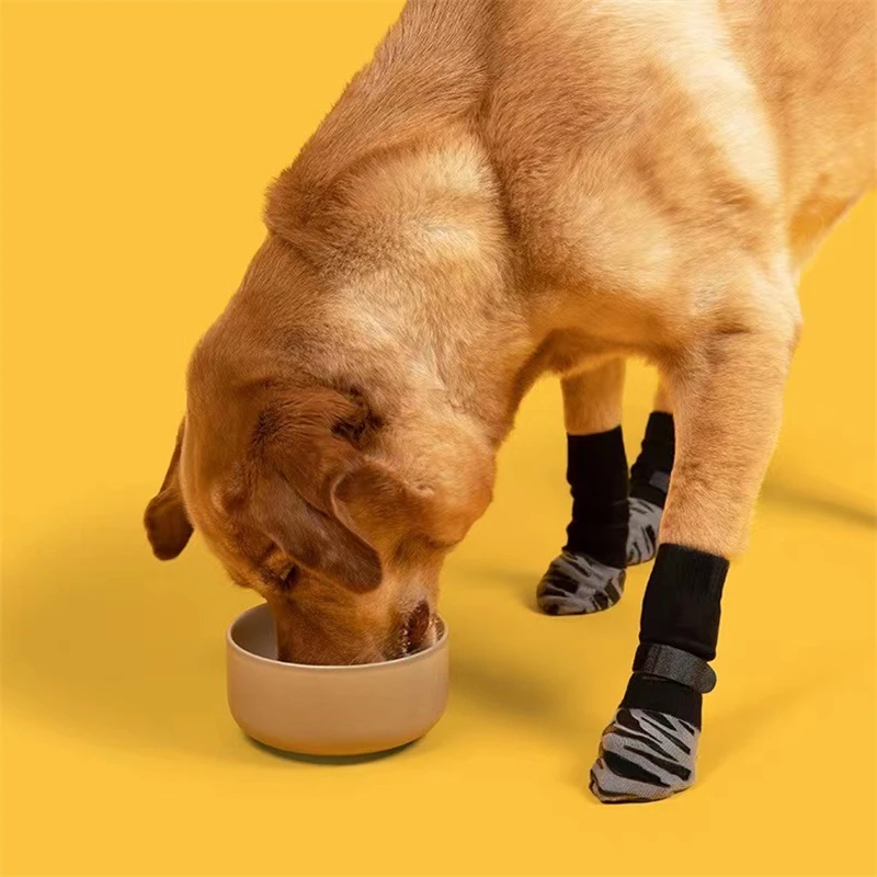 Calcetines-antideslizantes-impermeables-para-perros-cubierta-de-pie ...