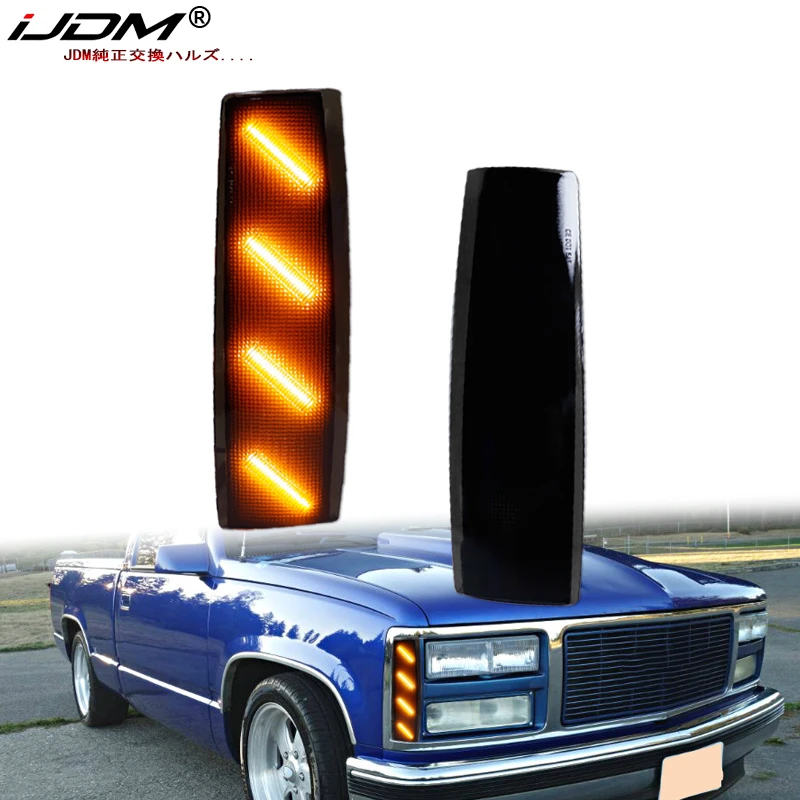 2x Car Led Front Side Marker Corner Lights For 1988-1993 Gmcc1500 C2500 ...