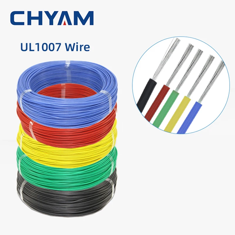 5-Meters-5M-UL1007-Wire-24awg-26-28-30-22AWG-18AWG-16AWG-PVC-Electronic ...