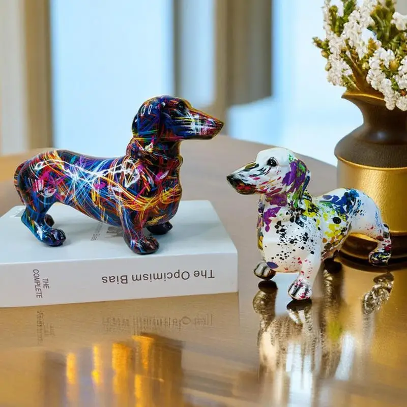 Colorful Graffiti Art Dachshund Dog Decoration Home Office Collection ...