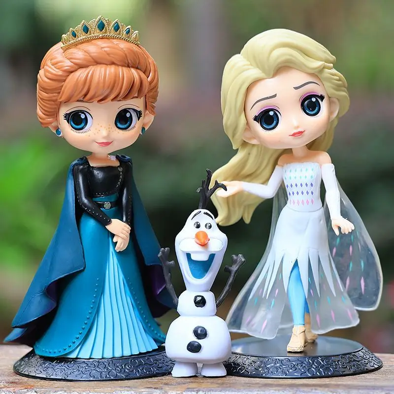 Disney Movie Frozen Elsa Anna Princess Action Figures Car Ornaments ...