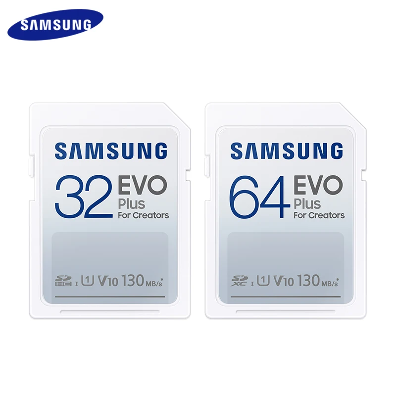 100-Original-Samsung-SD-Card-EVO-PLUS-Memory-Card-32GB-64GB-128GB-High ...