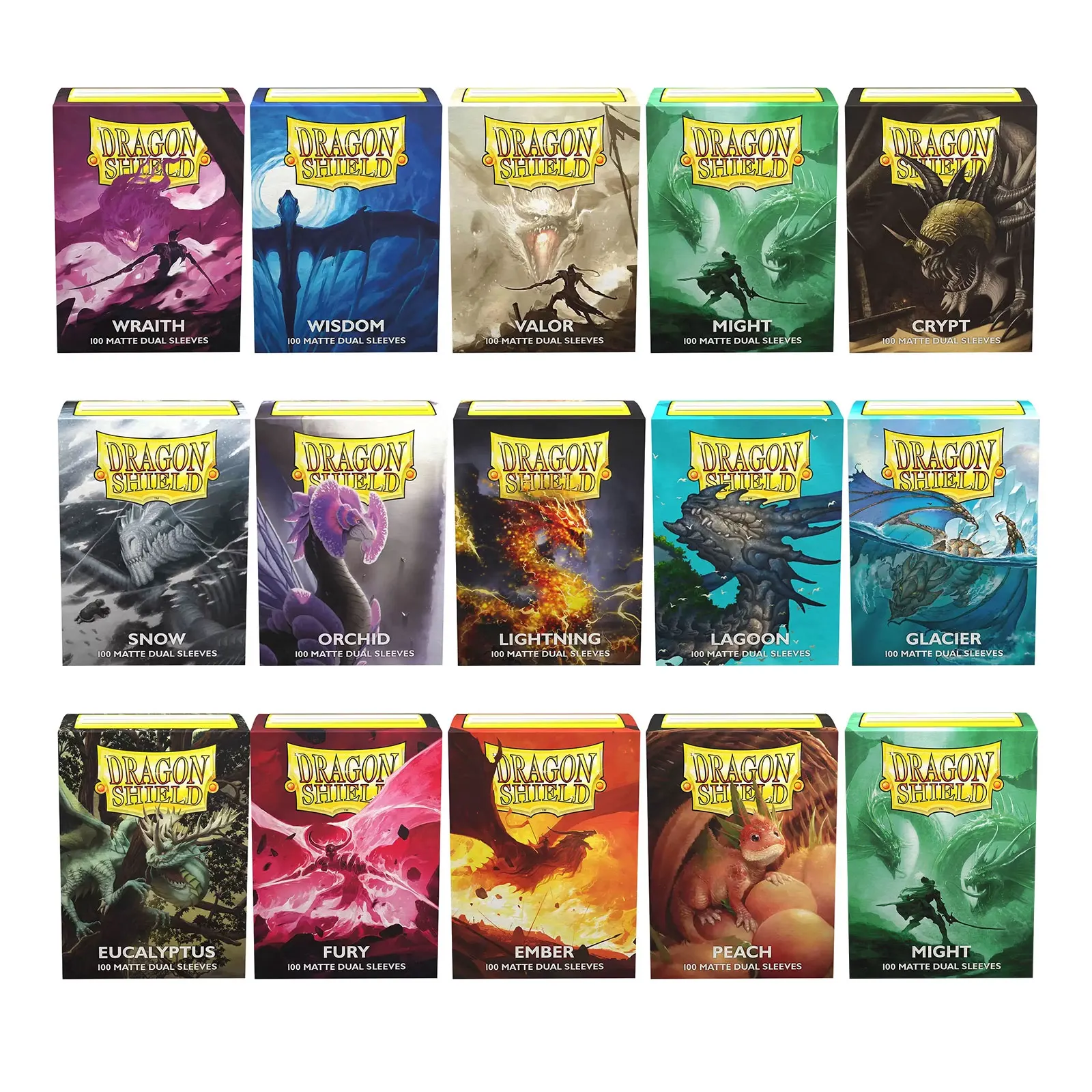 100-PCS-BOX-Colorful-Art-Matte-Cards-Sleeves-Demark-Dragon-Shield-Cards ...