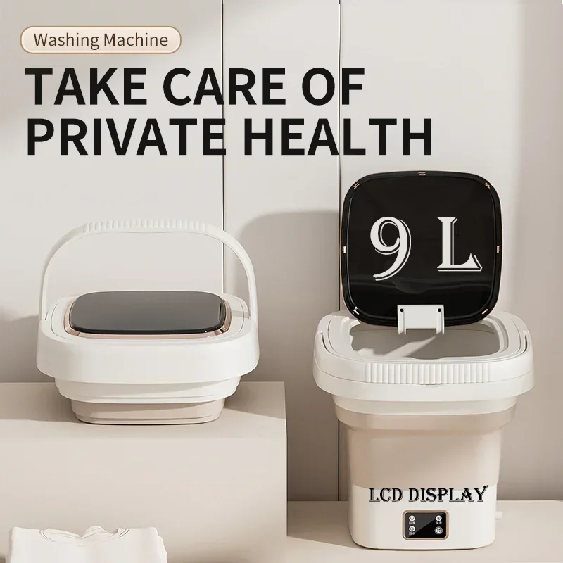9L-Portable-Household-Small-Folding-Washing-Machine-LCD-Display-Rotary ...