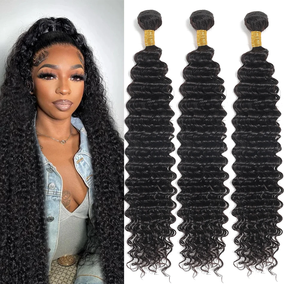 Deep-Water-Wave-Bundles-100-Brazilian-Remy-Human-Hair-Extensions-Double ...