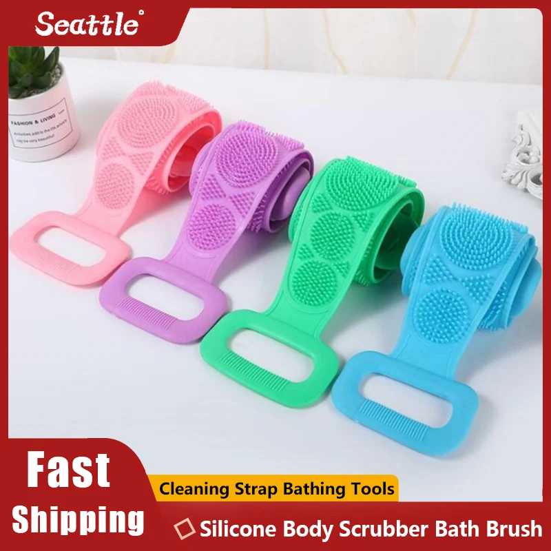 Silicone-Body-Scrubber-Bath-Brush-Exfoliating-Shower-Brush-Bath-Belt ...