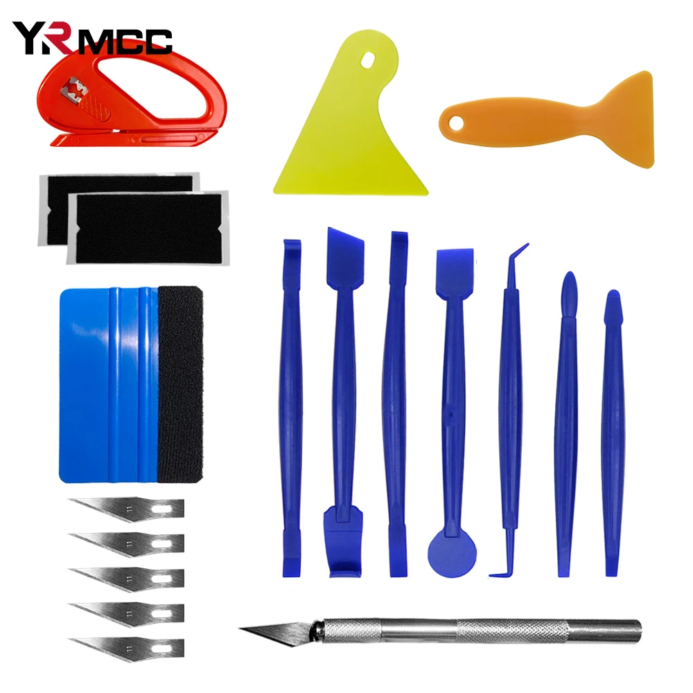 Car-Vinyl-Wrapping-Tool-Kit-Tinting-Felt-Edge-Squeegee-Car-Wrap-Sticks ...