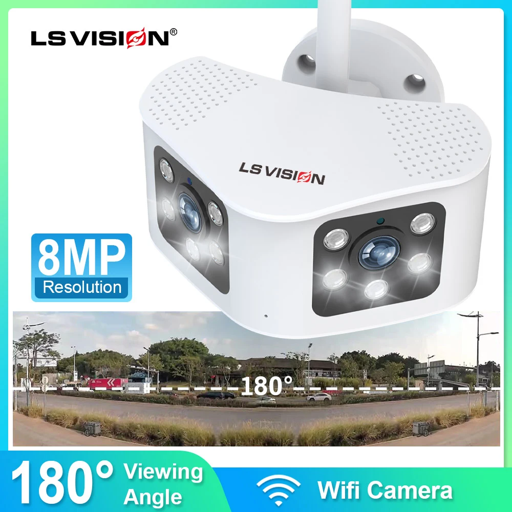 LS-VISION-8MP-4K-Dual-Lens-Outdoor-Wifi-Surveillance-Camera-180-Ultra ...