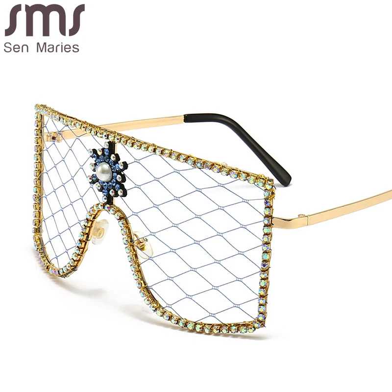 Luxury-Diamonds-Punk-Glasses-New-Women-Men-Oversized-Rhinestone ...