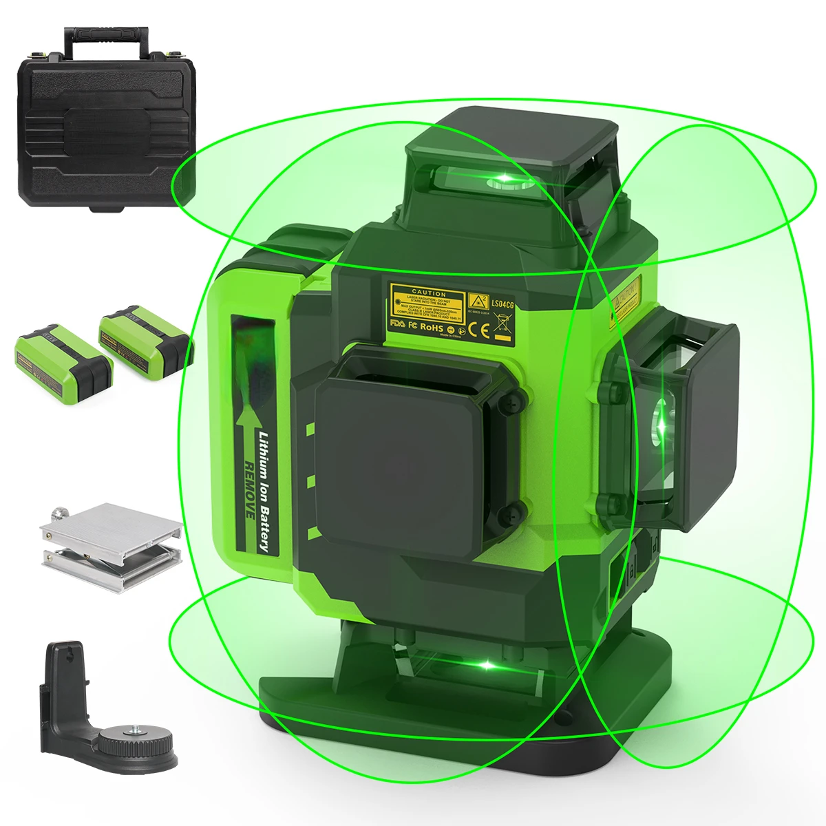 Huepar-LS04CG-4D-16-Lines-Accurate-Green-Beam-Laser-Levels-Auto-Self ...