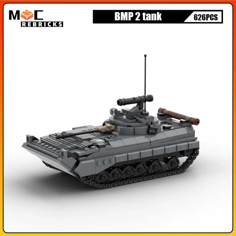 Military Vehicle Series BMP 2 Tank Building Block DIY Model Puzzle ...