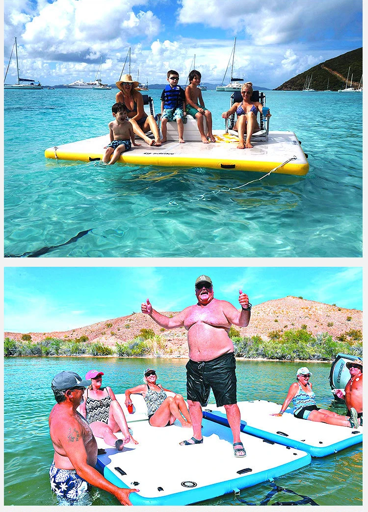 Inflatable Floating Row Pool Rafts Inflatable Floating Platform Fishing ...
