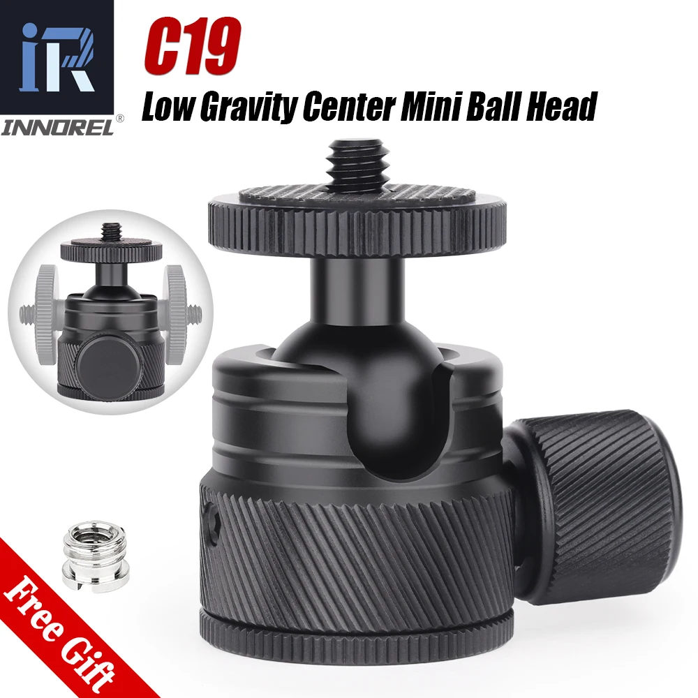 Mini-Ball-Head-INNOREL-C19-Mount-Tripod-Head-CNC-Metal-Low-Profile ...