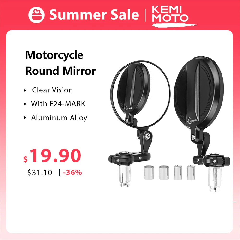 Motorrad Spiegel E-MARK Lenker End Spiegel Für MT07 MT09 R1 R3 Für Cafe ...