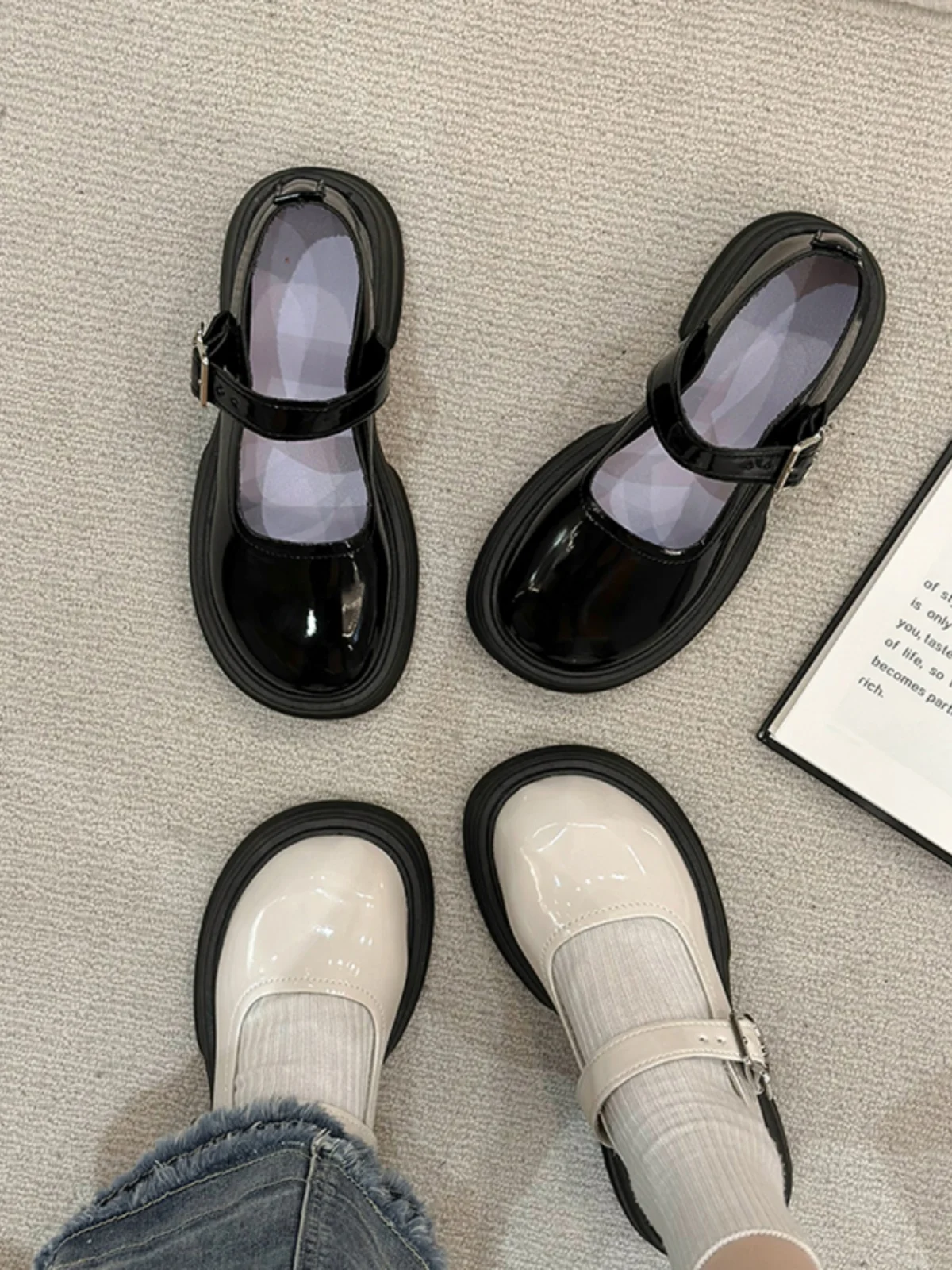 Bow-Knot-British-Style-Flat-Black-Shoes-For-Women-Autumn-All-Match ...