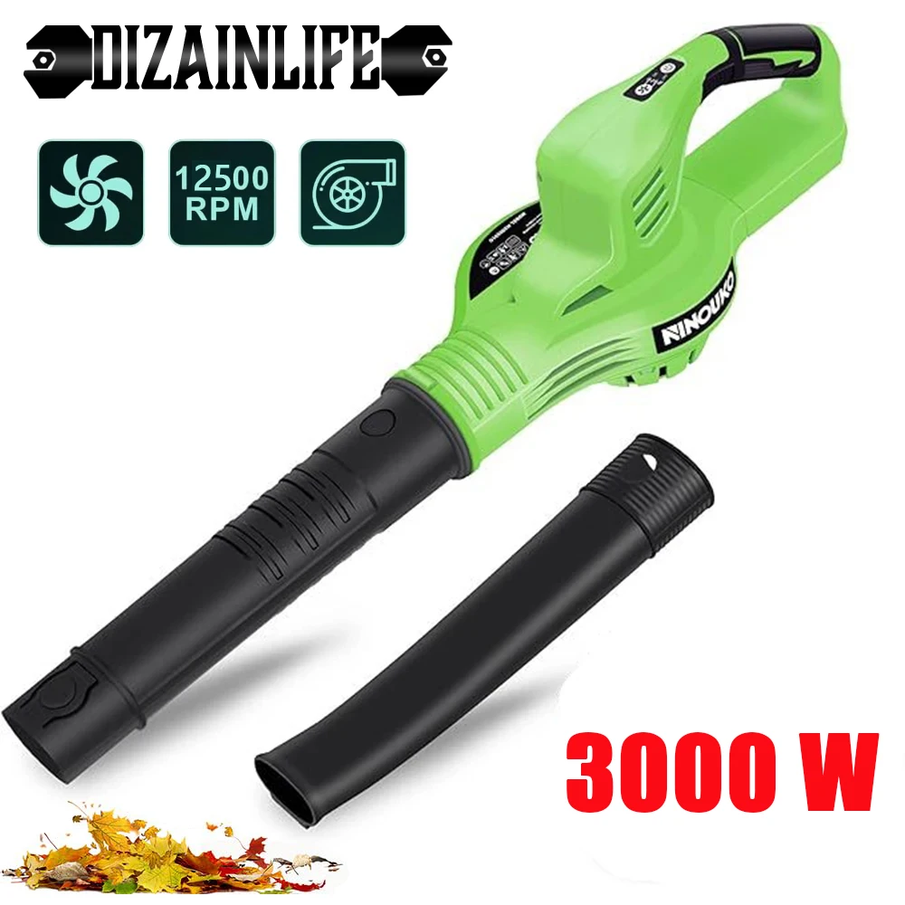 3000W-Cordless-Electric-Air-Blower-Leaf-Blower-2-Speed-Adjustable-Dust ...