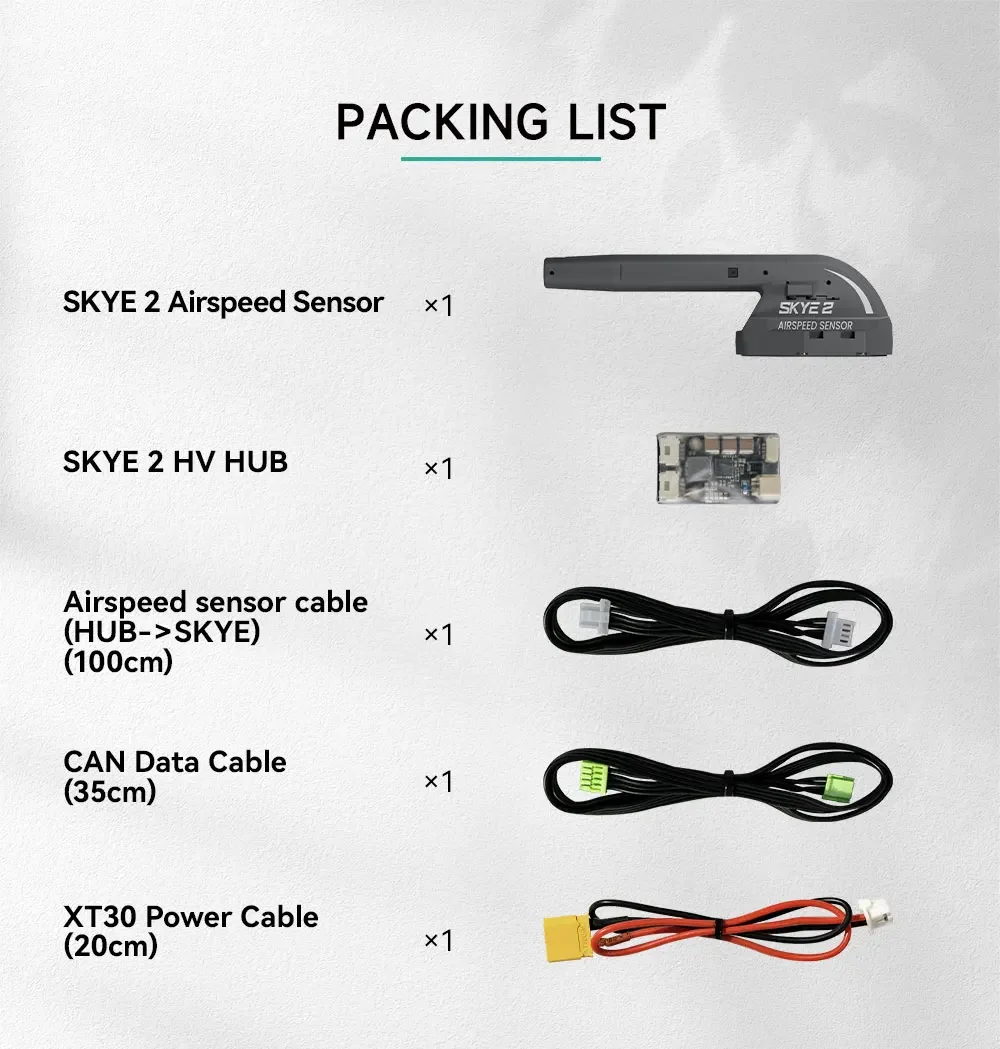 CUAV SKYE 2nd Gen Intelligent Airspeed Meter - Dual Heating System for UAVs, PX4 Flight Control ...