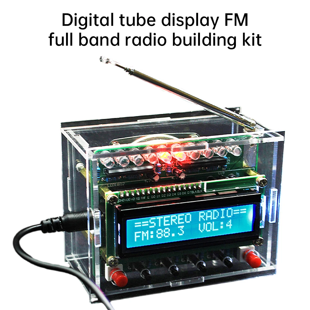 87-108MHz-Digital-Radio-Diy-Kit-DC4-5-5V-Radio-Loose-Part-With-3W-4 ...