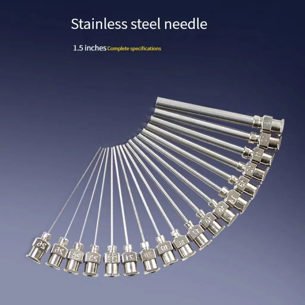 Factory direct 1.5 inch needle tube exposed 38MM 8G to 19G stainless steel dispensing needle ...
