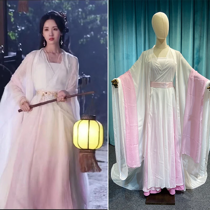 Actress-Chen-DuLing-Summer-Hanfu-Wide-Sleeve-Fairy-Costume-for-New ...