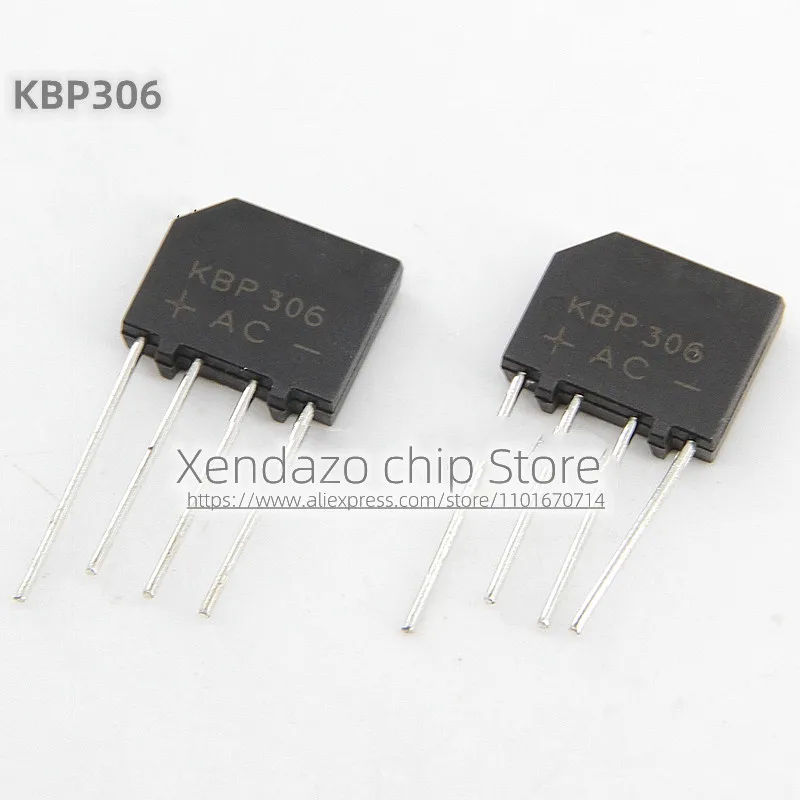 10pcs/lot KBP306 3A 800V DIP4 3A 800V DIP4 package Original genuine Bridge rectifier bridge stack