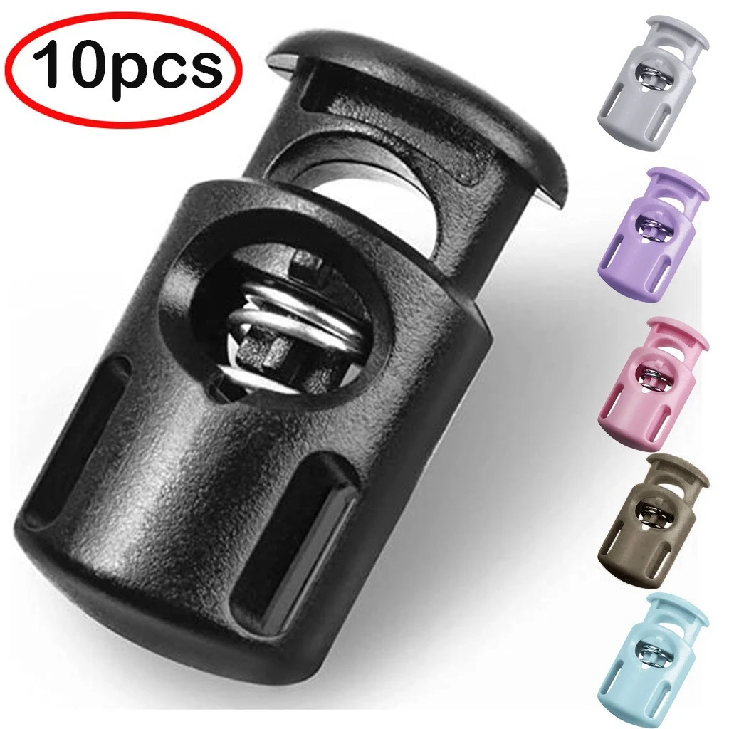 Plastic Cord Lock Round Ball Toggle Stopper Clip | Toggle Stopper Black ...