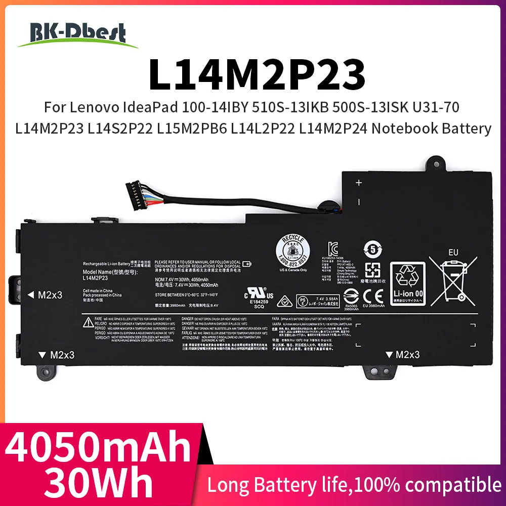 Bk-dbest L14m2p23 L14m2p24 L14l2p23 7.4v 30wh Laptop Battery For Lenovo ...